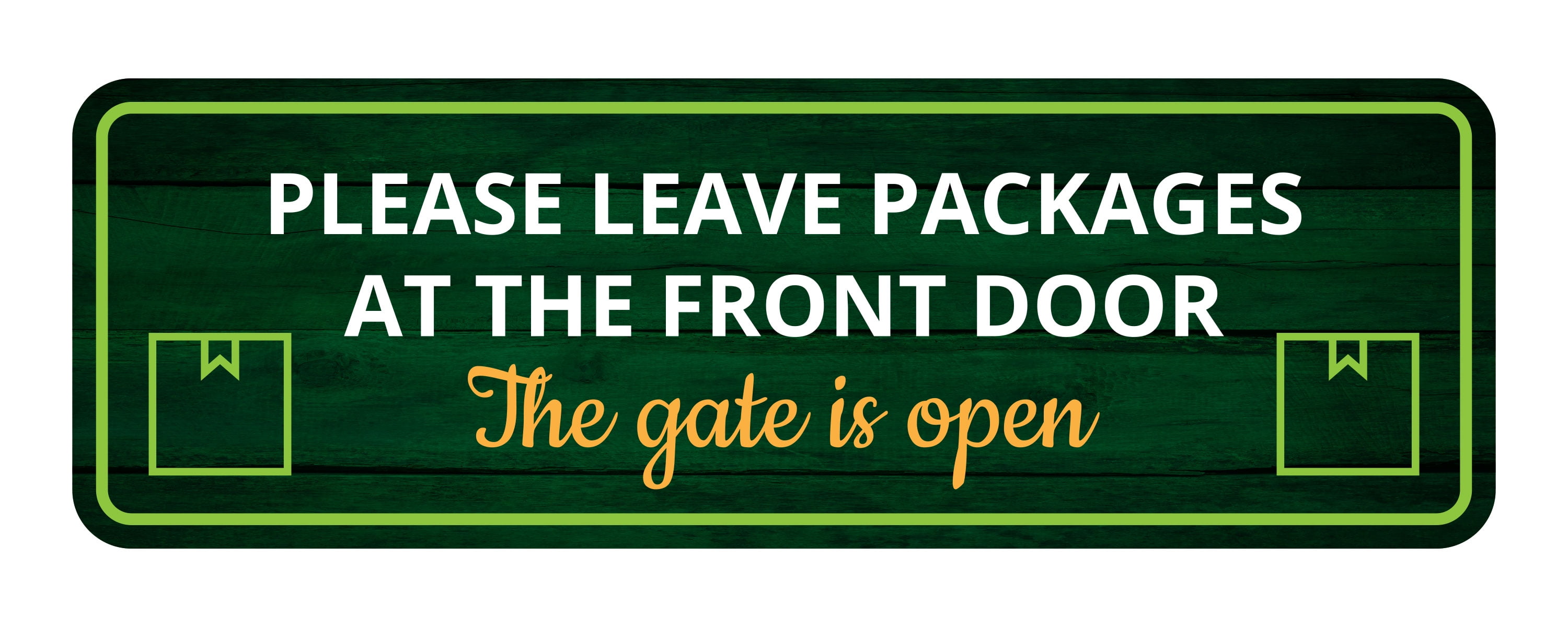 Standard Plus Please Leave Packages At The Front Door - The Gate Is ...
