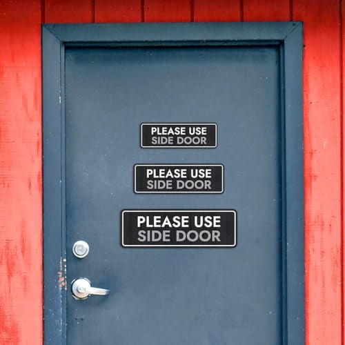 Standard Plus Please Use Side Door Wall or Door Sign | Health And ...