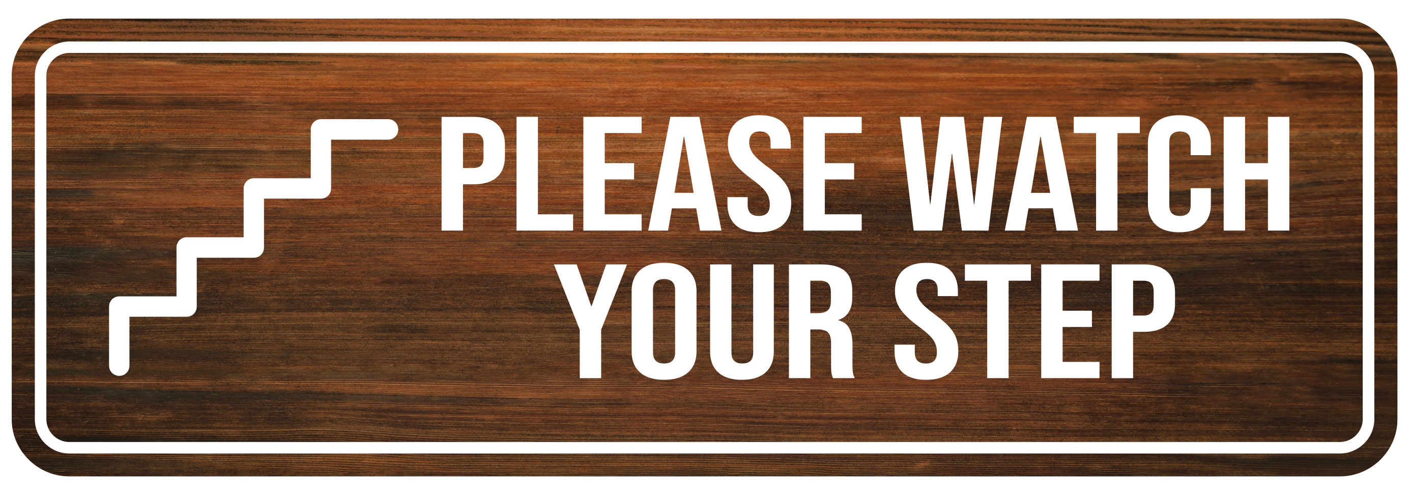Standard Plus Please Watch Your Step Wall or Door Sign | Public Spaces ...