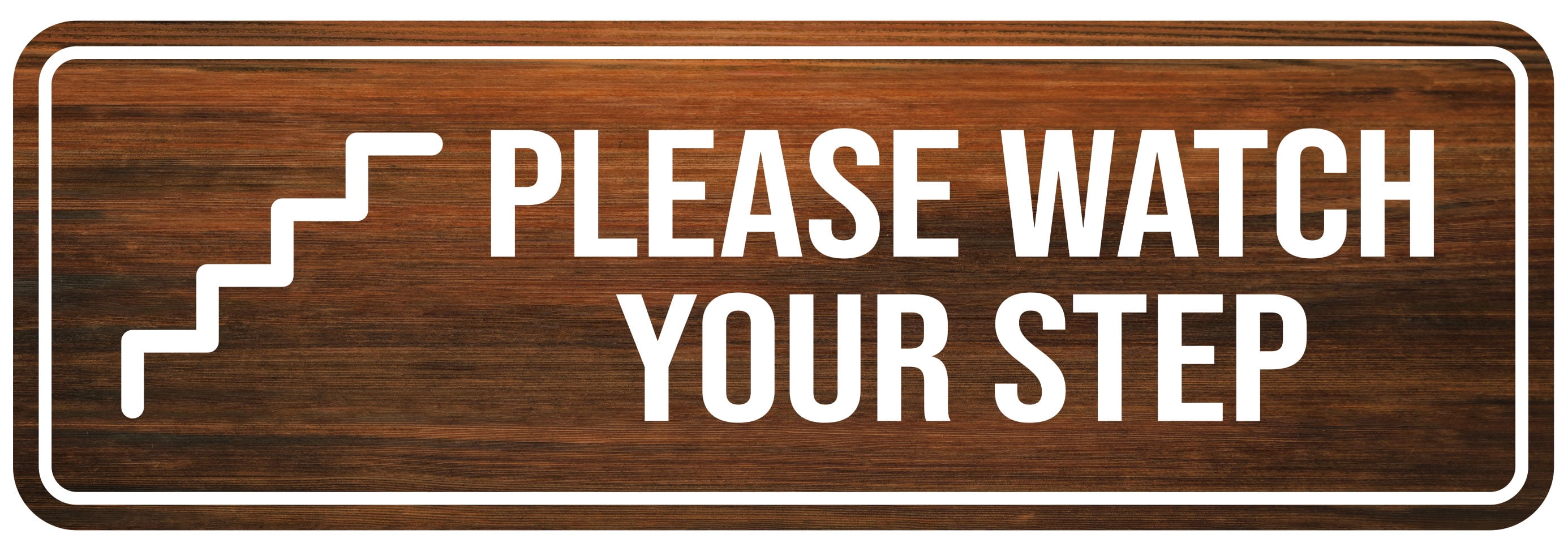 Standard Plus Please Watch Your Step Wall or Door Sign | Public Spaces ...