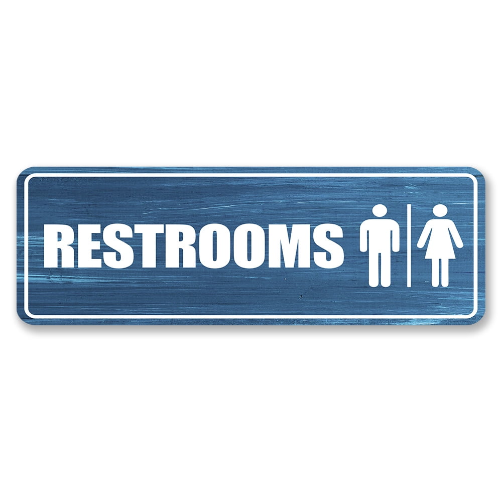 Standard Plus Restrooms Wall or Door Sign | Office Public Signage ...