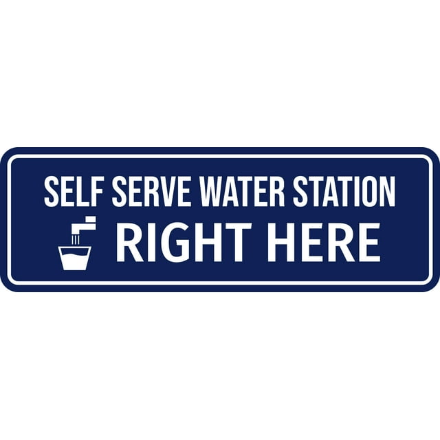 Standard Plus Self Serve Water Station Right Here Wall or Door Sign ...