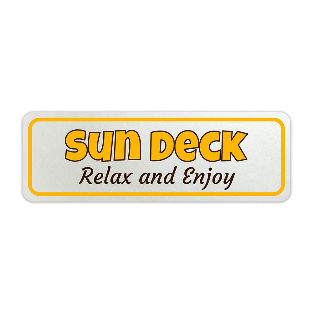 Standard Plus Sun Deck Relax and Enjoy Door or Wall Sign | Boats ...