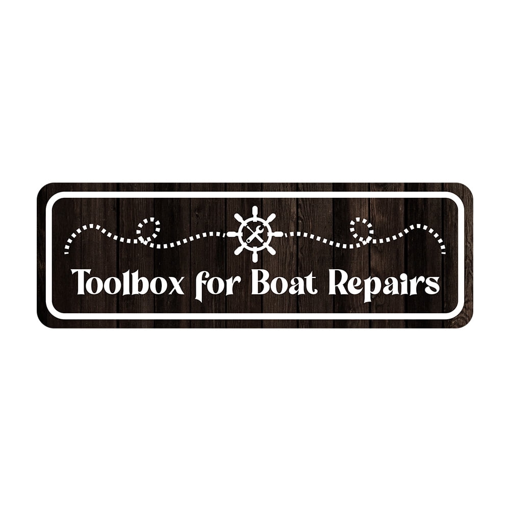 Standard Plus Toolbox For Boat Repairs Door or Wall Sign | Boats ...