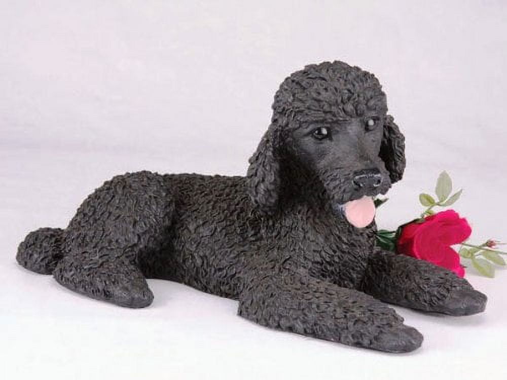 Standard Poodle Black Cremation Pet Urn for Secure Installation of Your ...