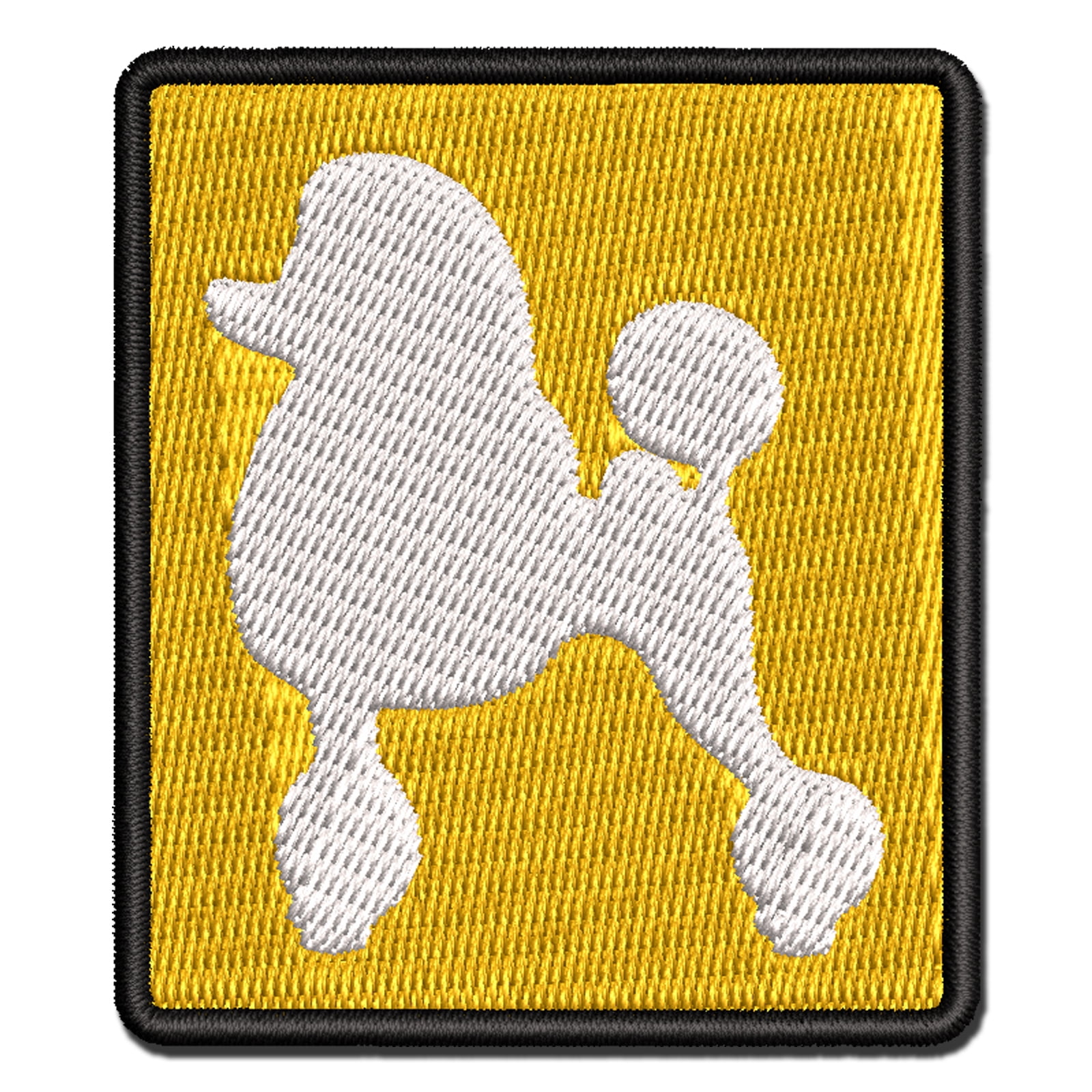 Standard Poodle Dog Solid Applique Multi-Color Embroidered Hook & Loop ...