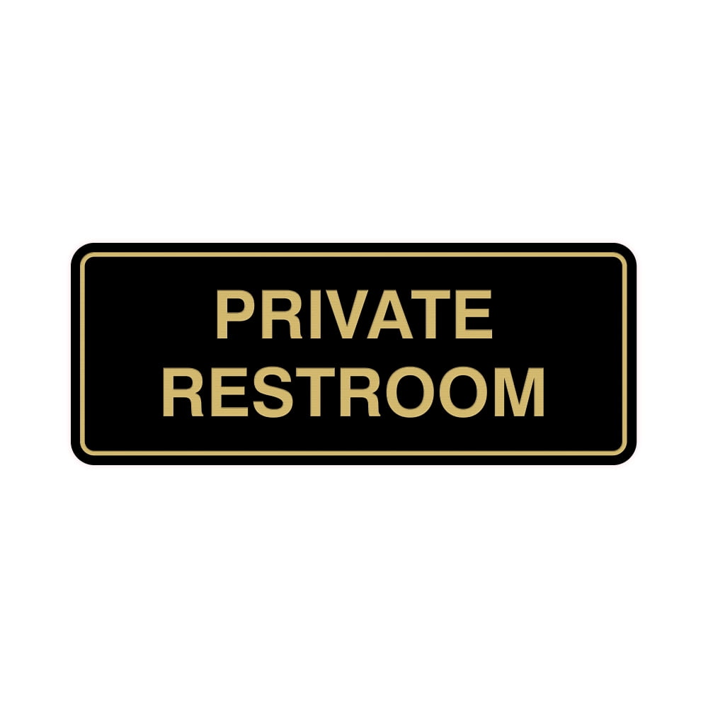 Standard Private Restroom Sign(Black Gold) - Medium - Walmart.com