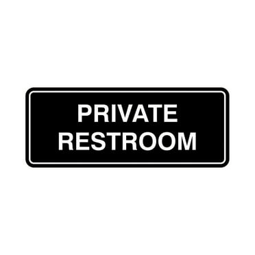 Signs ByLITA Standard All Gender Restroom(Lt Gray) - Small 2" X 6 ...