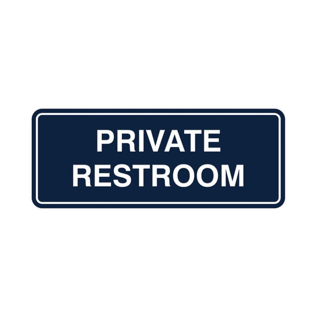 Standard Private Restroom Sign(Navy Blue / White) - Medium - Walmart ...