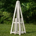 Standard Pyramid Trellis by Prime Retreat, Whitewashed, 46"H - Walmart.com