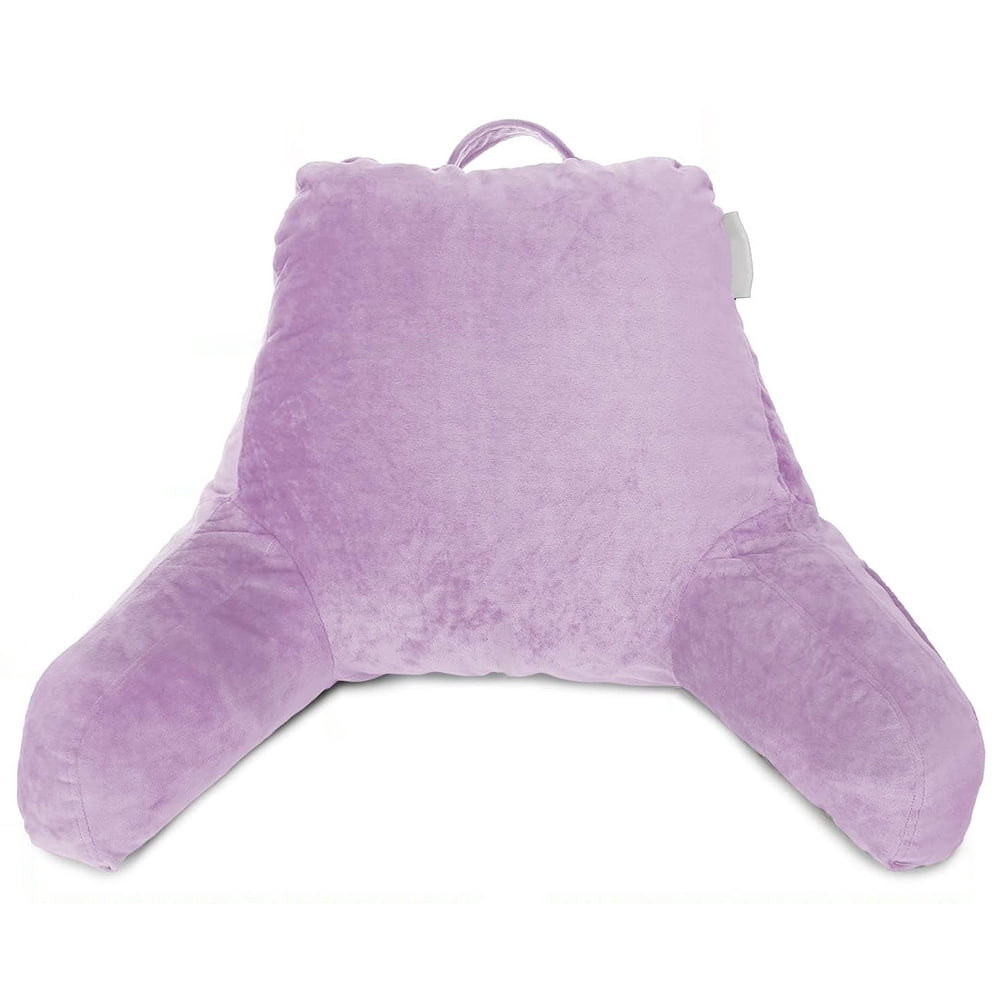 Standard Reading Pillow, Velvet Back Pillow with Arms and Side Pockets ...