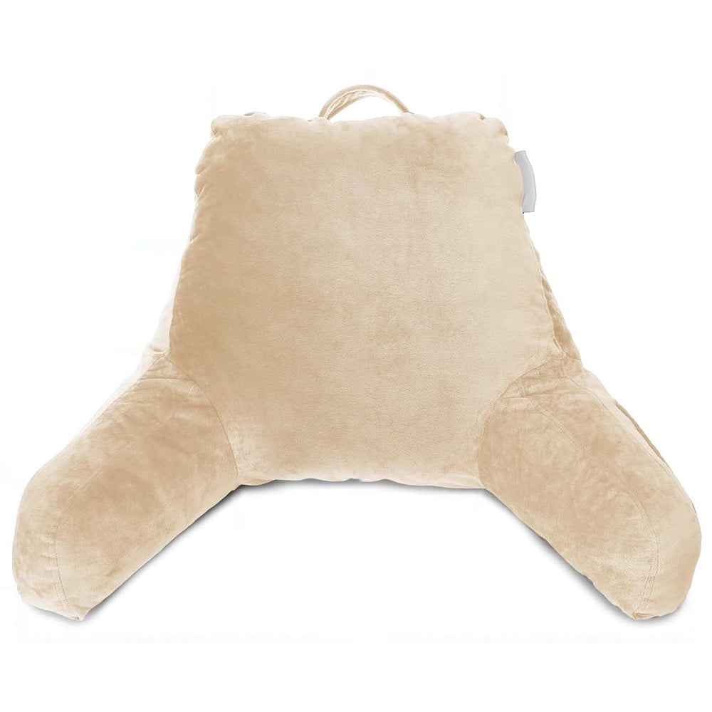 Standard Reading Pillow, Velvet Back Pillow with Compact Laptop Lap ...