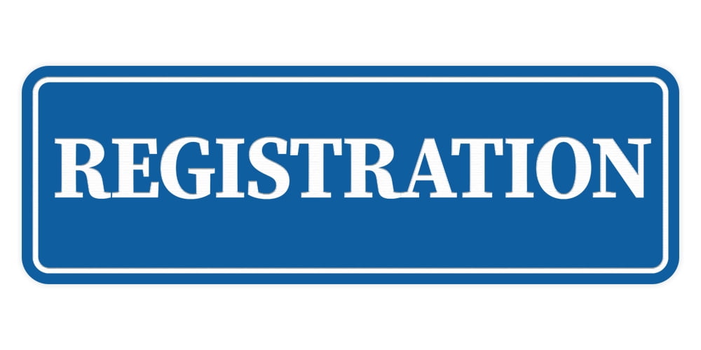 Standard Registration Sign (Blue) - Large - Walmart.com