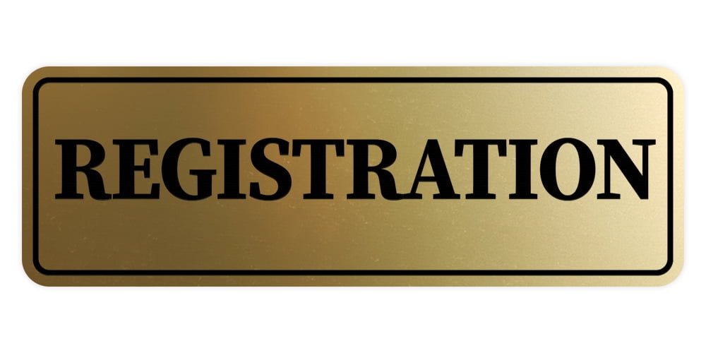 Standard Registration Sign (Brushed Gold) - Small - Walmart.com
