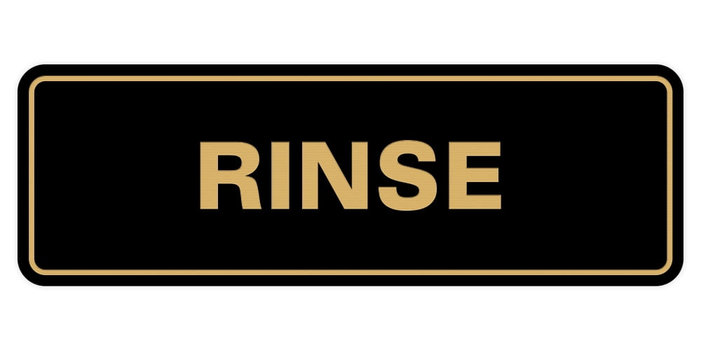 Standard Rinse Sign (Black /Gold) - Small - Walmart.com