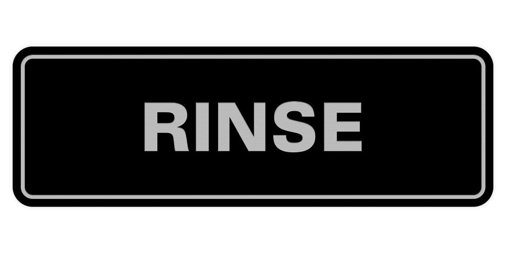 Standard Rinse Sign (Black / Silver) - Large - Walmart.com