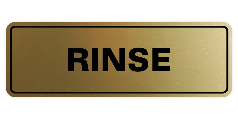 Standard Rinse Sign (Brushed Gold) - Large - Walmart.com