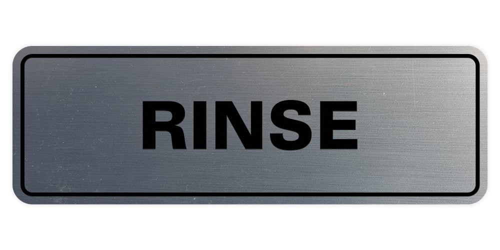 Standard Rinse Sign (Brushed Silver) - Large - Walmart.com