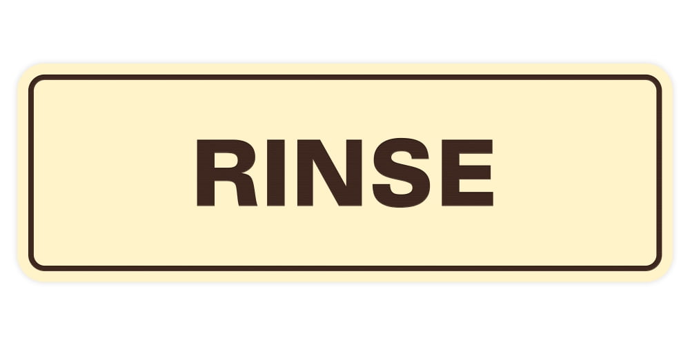 Standard Rinse Sign (Ivory/Dark Brown) - Small - Walmart.com