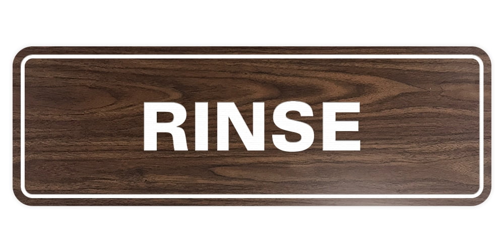 Standard Rinse Sign (Walnut) - Large - Walmart.com