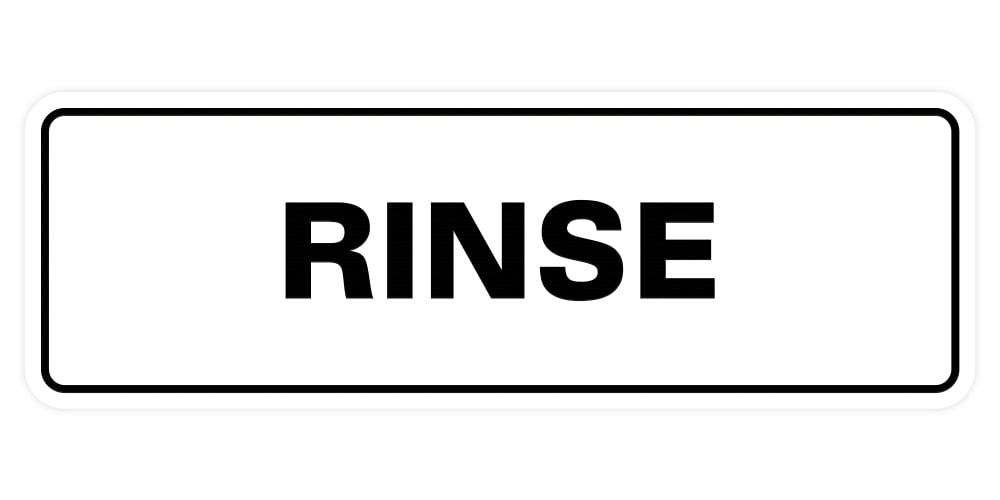 Standard Rinse Sign (White) - Medium - Walmart.com