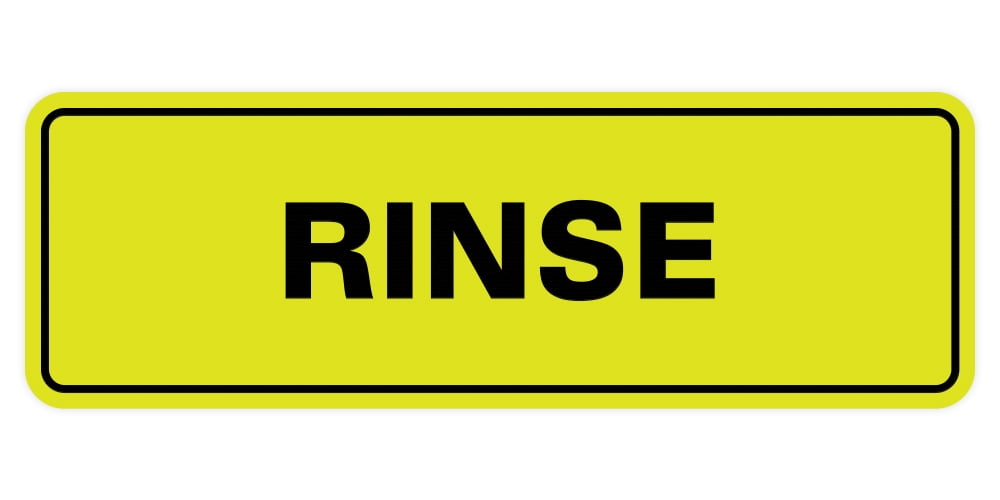Standard Rinse Sign (Yellow / Black) - Large - Walmart.com