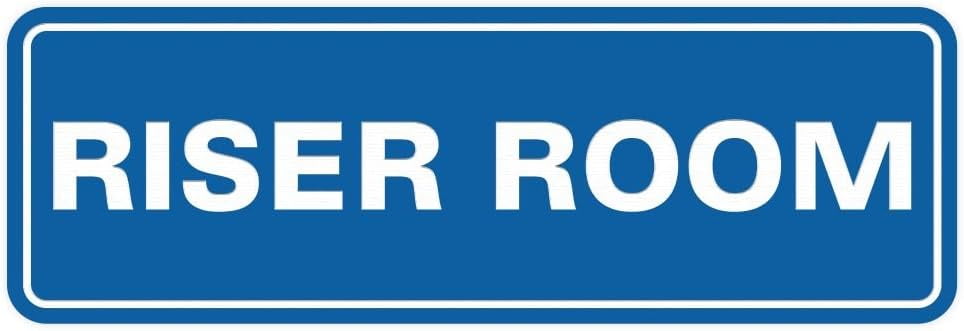 Standard Riser Room Door/Wall Sign - Blue - Large - Walmart.com