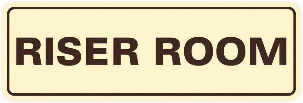 Standard Riser Room Door/Wall Sign - Ivory/Dark Brown - Medium ...