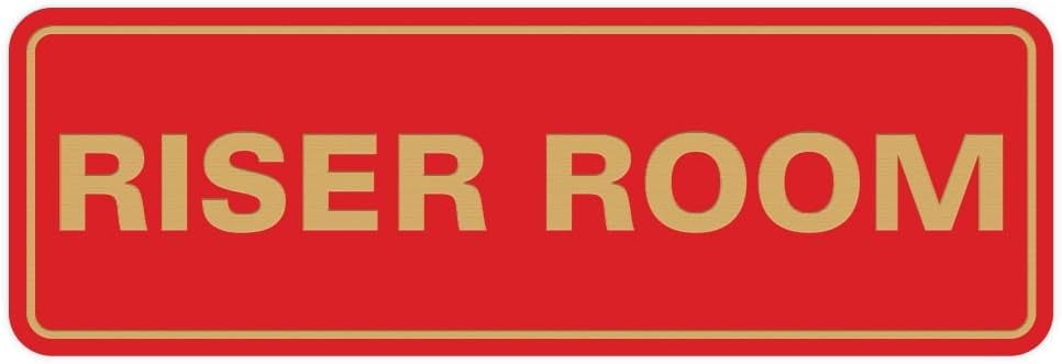 Standard Riser Room Door/Wall Sign - Red/Gold - Medium - Walmart.com