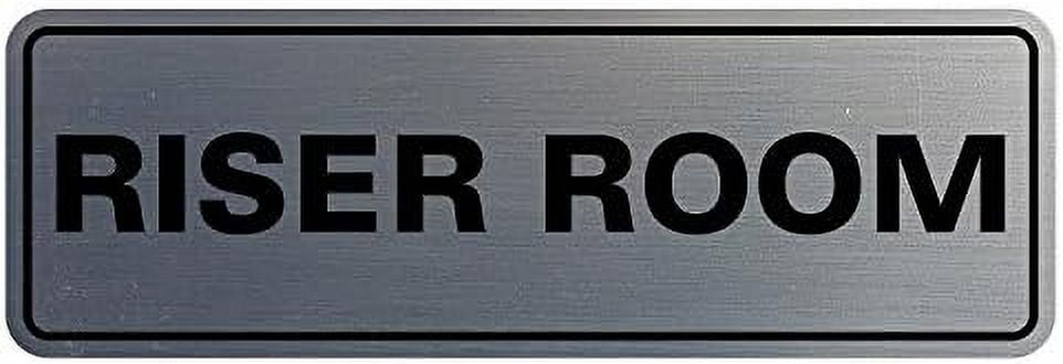 Standard Riser Room Door/Wall Sign - Silver - Medium - Walmart.com
