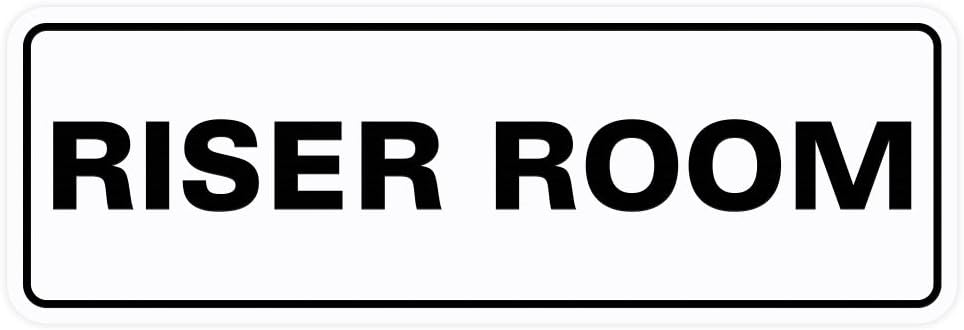 Standard Riser Room Door/Wall Sign - White - Medium - Walmart.com