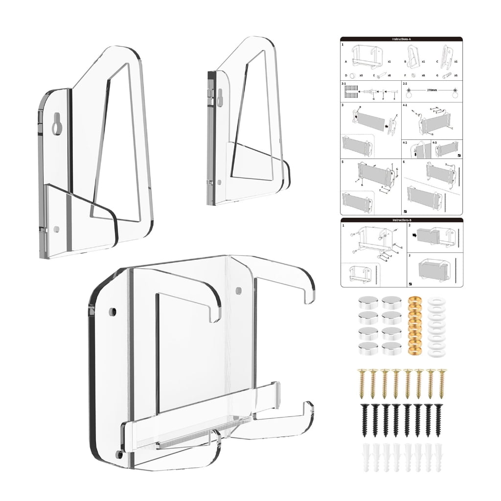 Standard Router Wall Mount 2 in 1 Bracket Power Adapter Internet ...