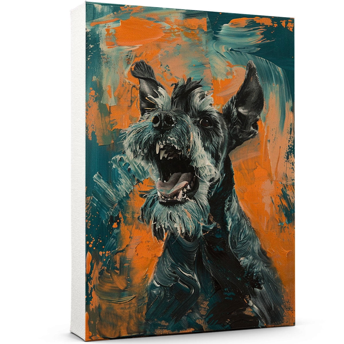 Standard Schnauzer Dog Art Print Poster - Standard Schnauzer Dog Canvas ...