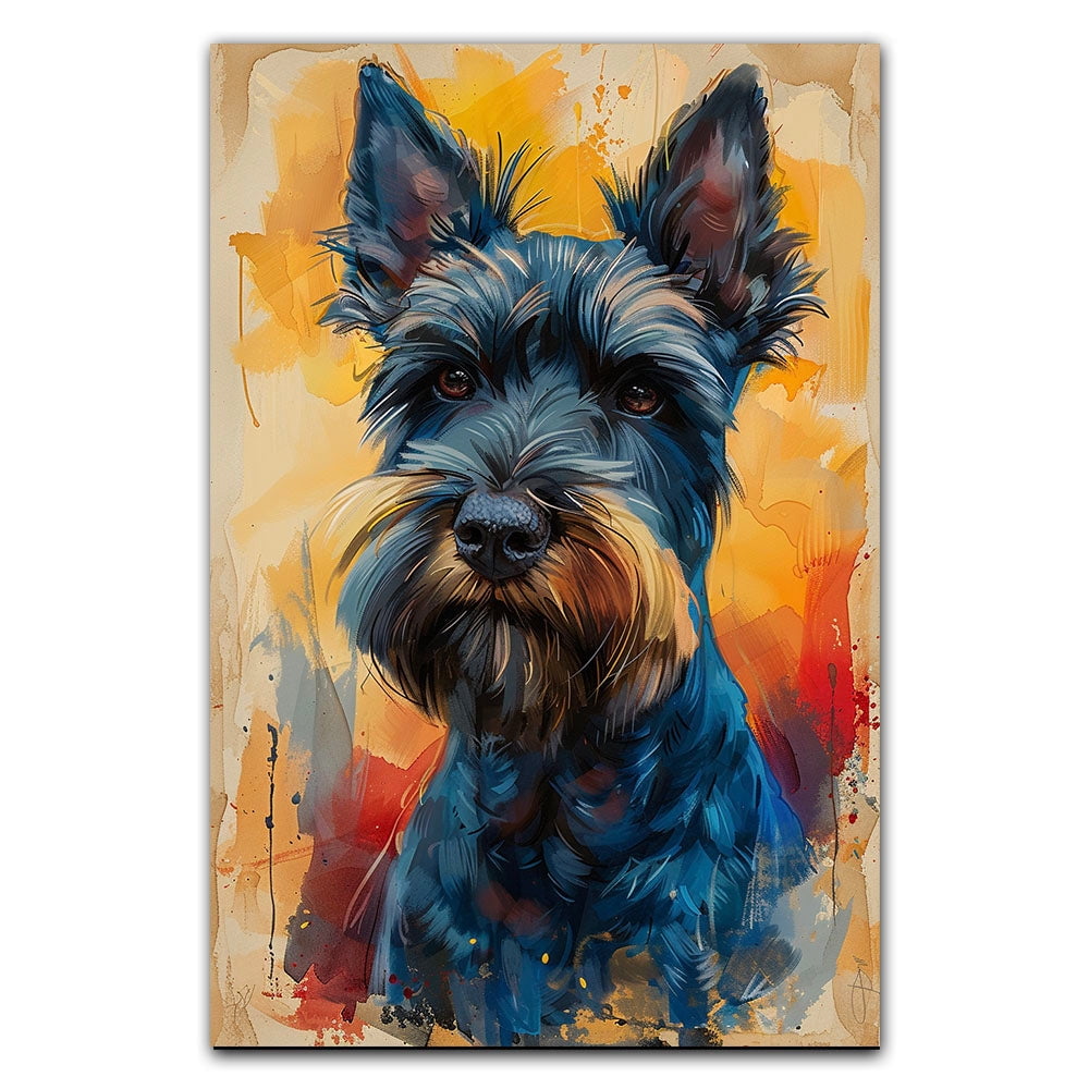 Standard Schnauzer Dog Art Print Poster, Wall art Painting Decor ...