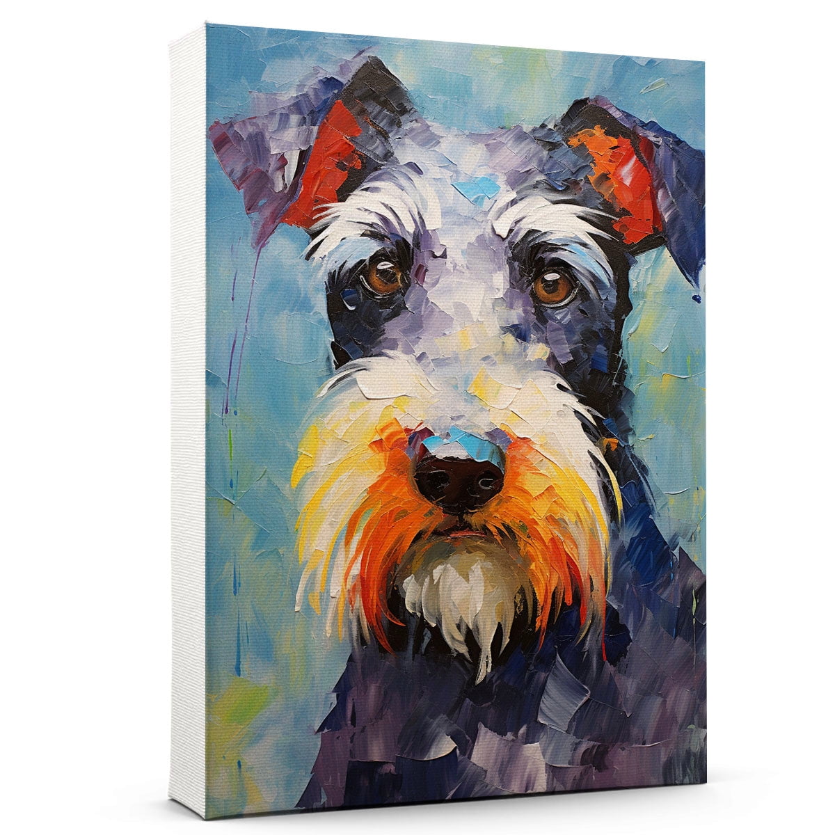 Standard Schnauzer Dog Art Print Poster, Wall art Painting Decor ...