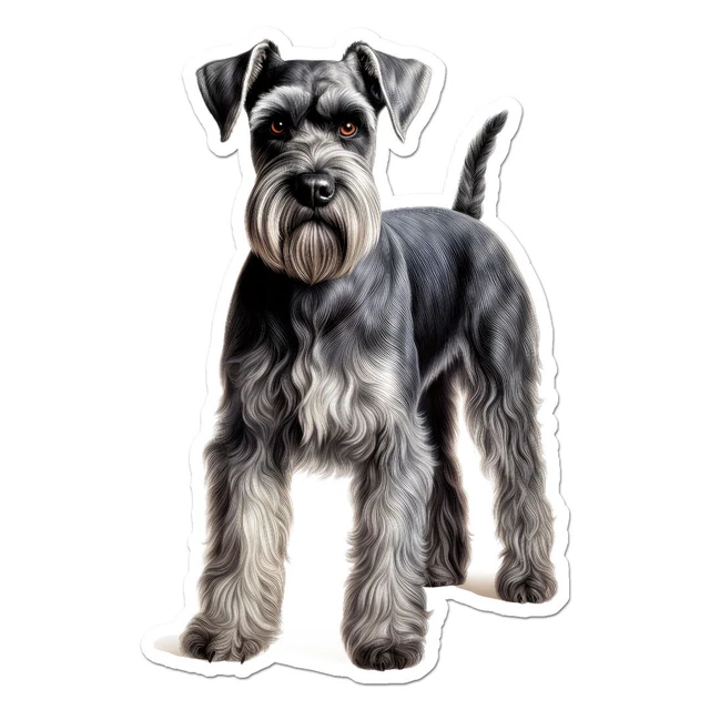 Standard Schnauzer Sticker Phone Decal Water Bottle Stickers Car Decals ...