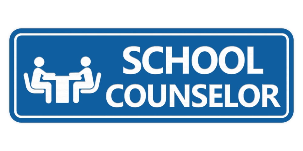 Standard School Counselor Sign (Blue) - Medium - Walmart.com