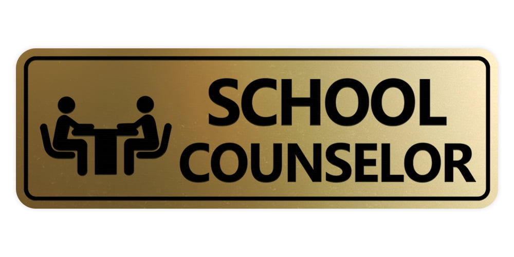 Standard School Counselor Sign (Brushed Gold) - Medium - Walmart.com