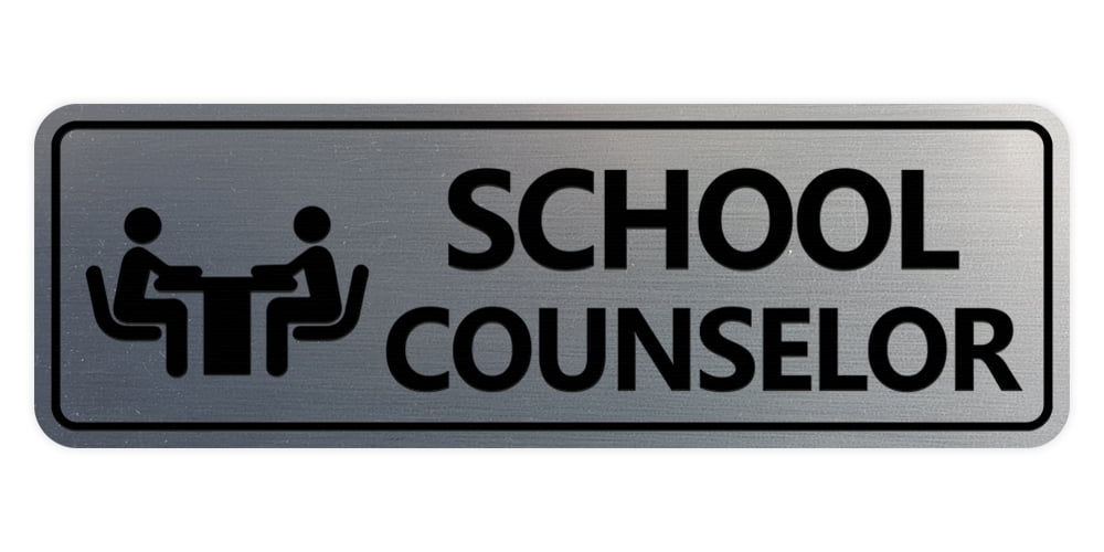 Standard School Counselor Sign (Brushed Silver) - Large - Walmart.com