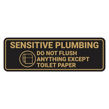 Decorae Sensitive Septic System Wooden Sign, Plumbing Warning "You ...