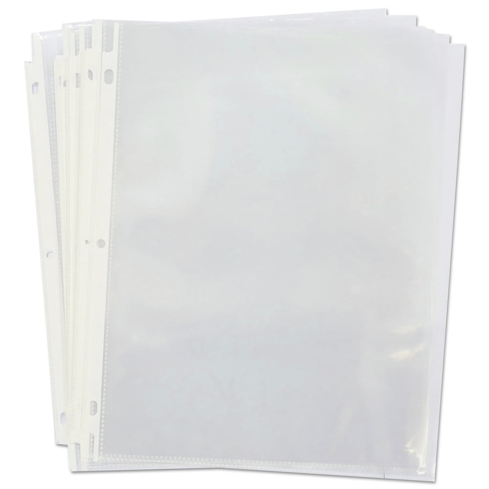 Universal UNV21122 8-1/2 in. x 11 in. Standard Sheet Protector - Clear ...