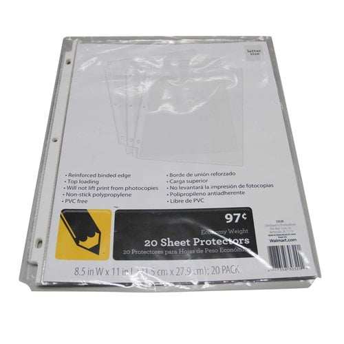 Casemate Standard Sheet Protectors 20 Sheets - Walmart.com