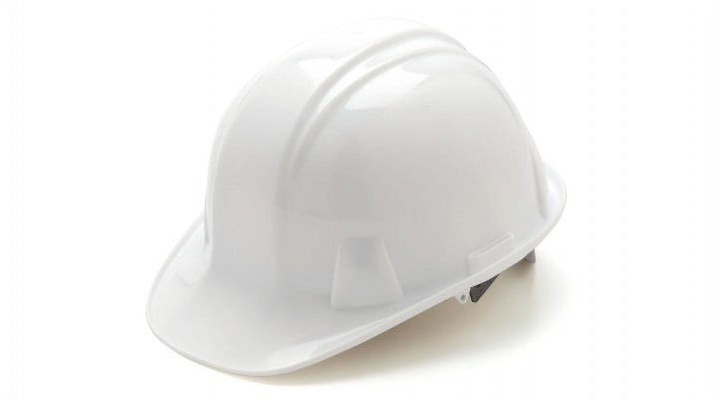 White Standard Shell Hard Hat with 4 Point Snap Lock Suspension ...