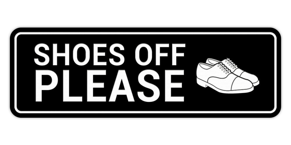 Standard Shoes Off Please (Classic Shoes) Sign (Black) - Large ...