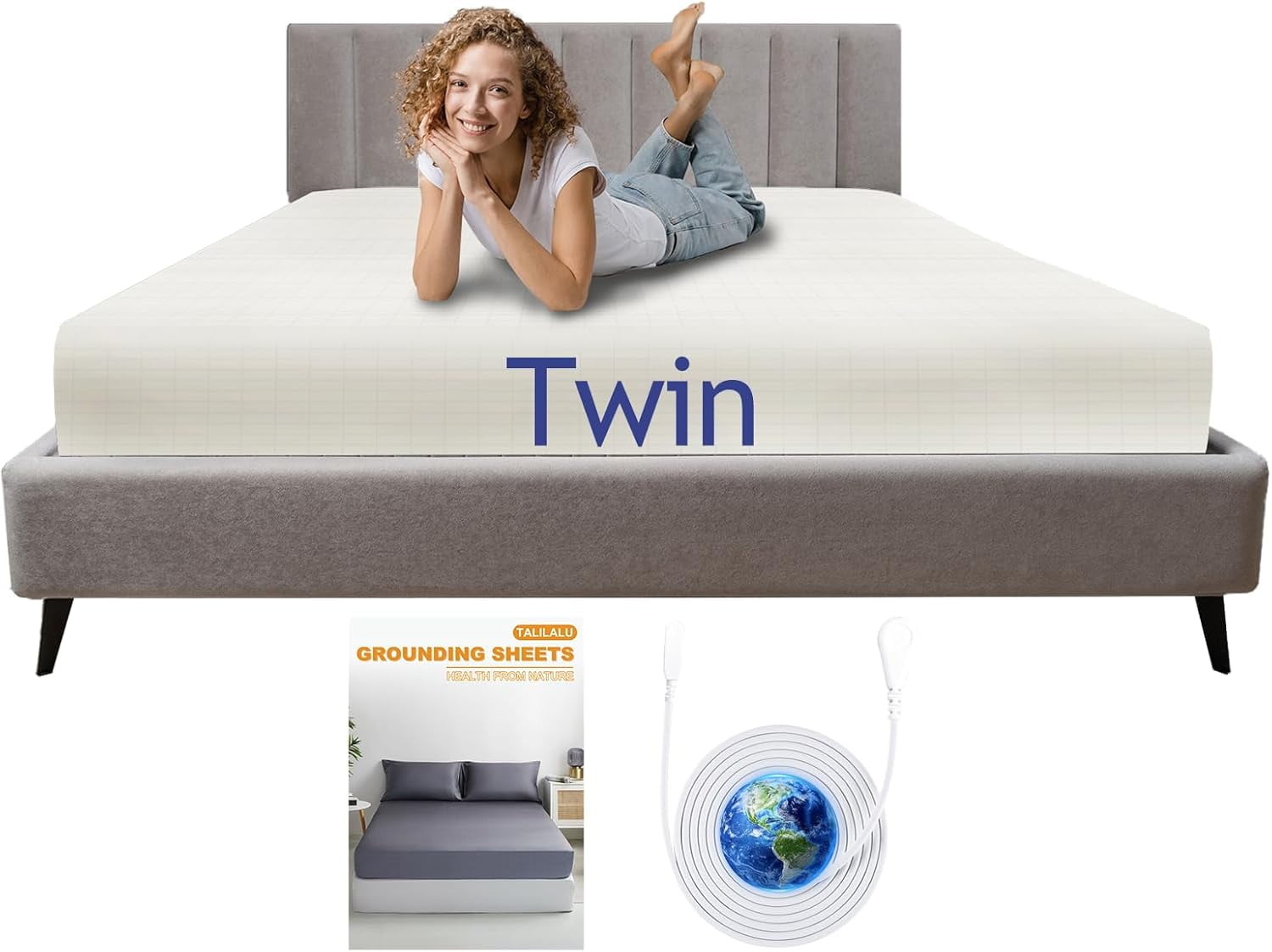 Standard Single Bed Grounding Sheet with Grounding Wire, Soft and ...