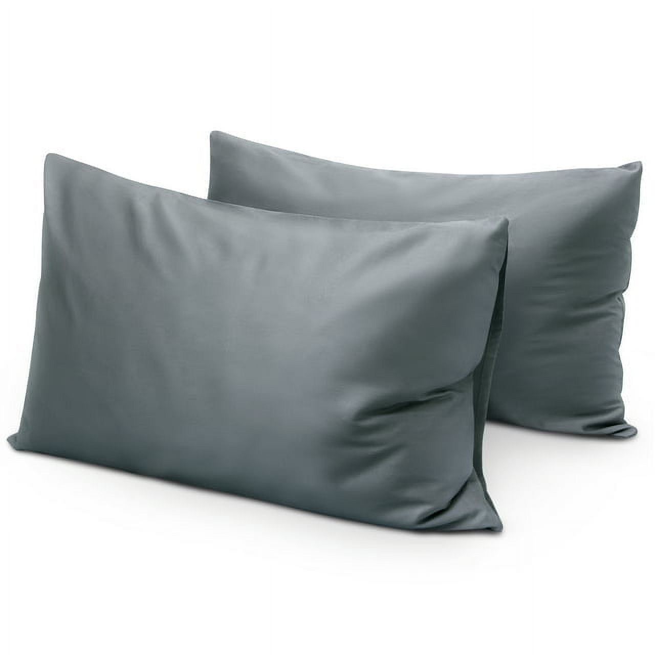 Standard Size 400 Thread Count Cotton Pillowcases Set of 2, Solid ...