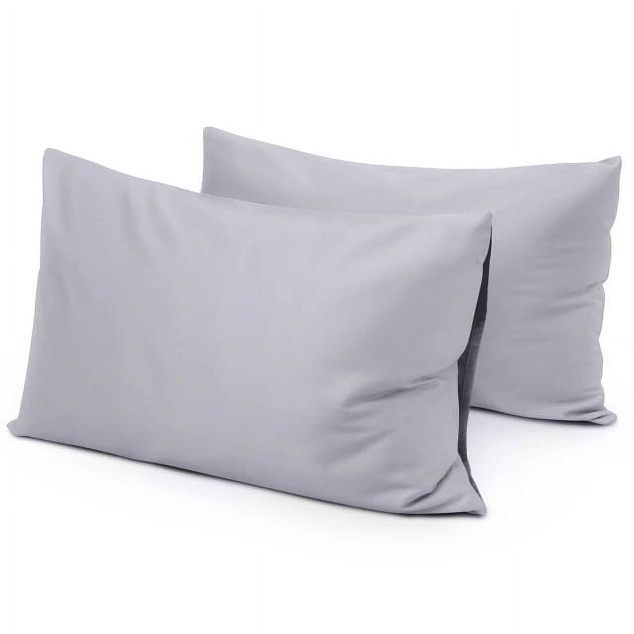 Standard Size 400 Thread Count Cotton Pillowcases Set of 2, Solid ...