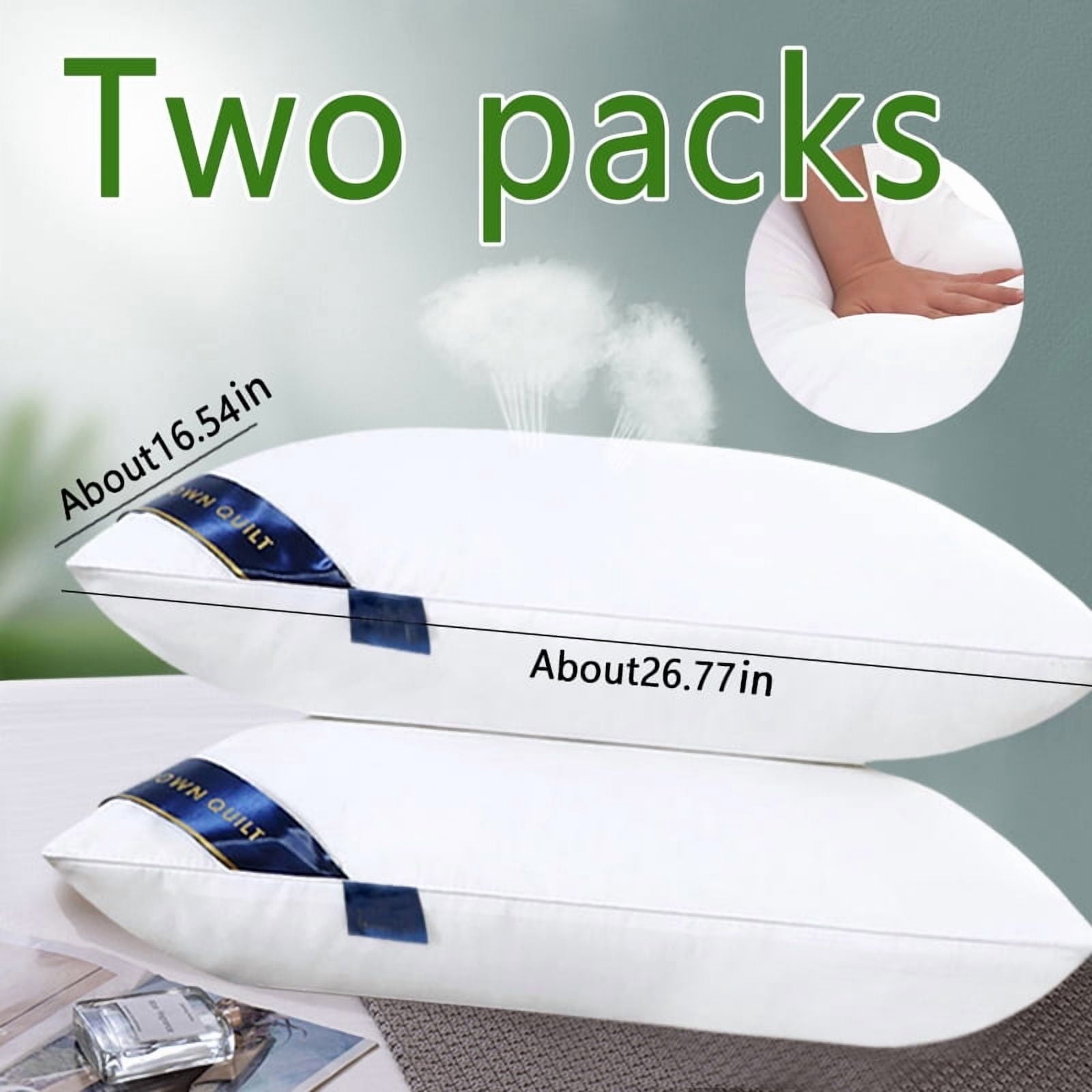 Standard Size Bed Pillows for Adult, 2 Pack Great Support Pillows for ...