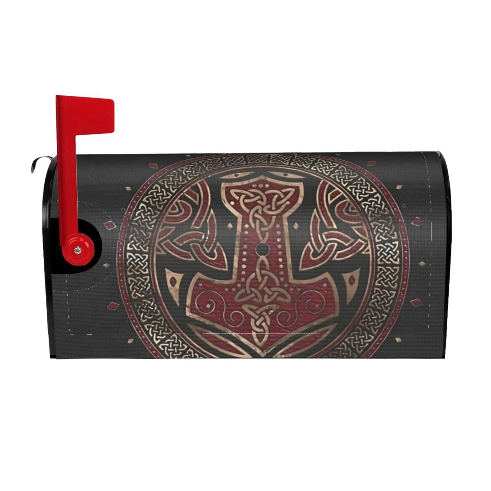 Standard Size Mailbox Cover Nordic Viking Thor's Hammer Magnetic Garden ...