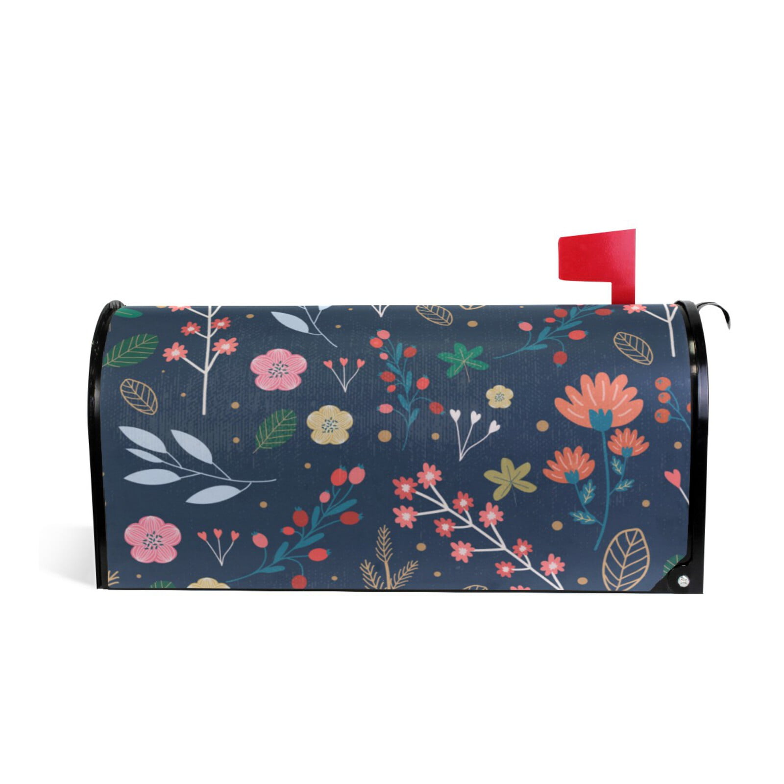 Standard Size Mailbox Cover Wrap Colorful Flowers Print Post Letter Box ...